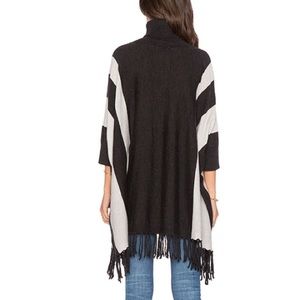 525 America | Sweaters | 525 America Merino Striped Poncho | Poshmark